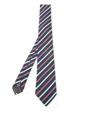 BOSS Striped Silk Tie - Blue