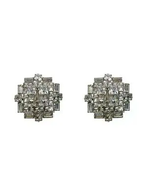 Dior 1970s Art Deco Necklace And Clip-on Earrings