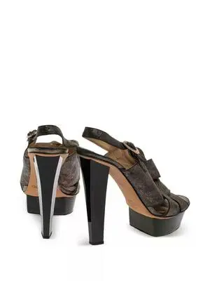 JIMMY CHOO 130mm Metallic Platform Sandals