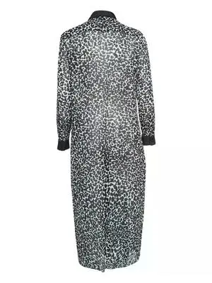 Moschino Leopard-print Silk Dress