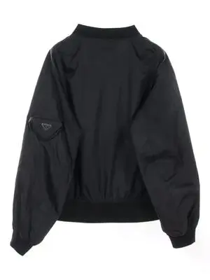 Prada 2010s Logo-plaque Bomber Jacket