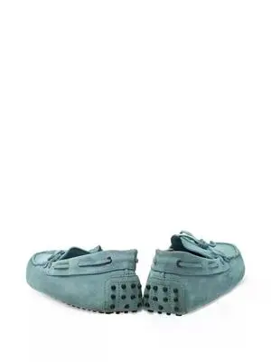 TOD'S Suede Boat Shoes - Blue