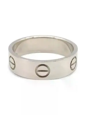 Cartier 2010s 18k White Gold Love Ring Silver