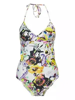 Etro Floral-print Swimsuit - White