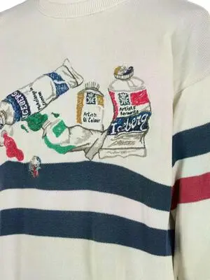 Iceberg Embroidered Paint Tubes Sweater