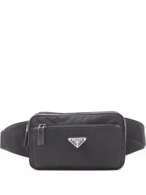 Prada Logo-plaque Belt Bag - Black