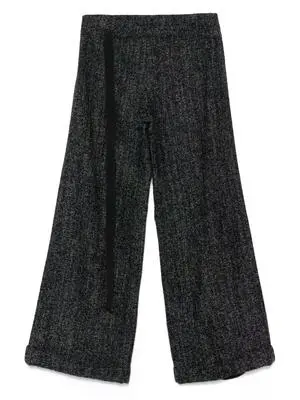 FERRAGAMO 2000s Bouclé-design Wide-leg Trousers