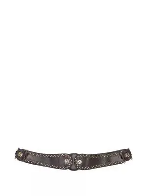 PIROVANO VINTAGE Stud-embellished Belt - Brown