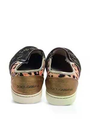Dolce & Gabbana Mix-print Slip-on Sneakers