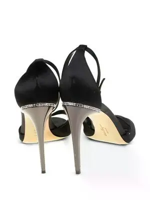 FERRAGAMO 100mm Satin Ankle-buckle Sandals