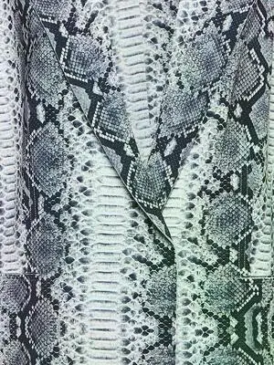 Norma Kamali Python-print Single-breasted Blazer - Black