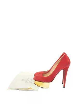 CHARLOTTE OLYMPIA 140mm Dolly Platform Stiletto Pumps - Red