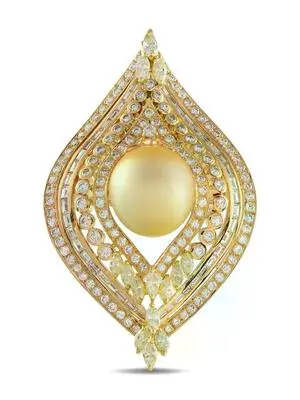 LB EXCLUSIVE 18k Yellow Diamond And Pearl Pendant - Gold