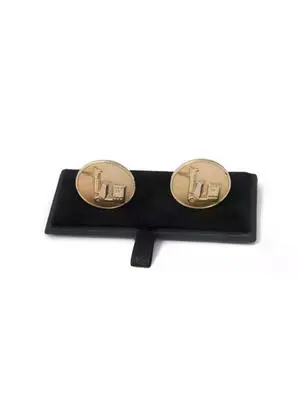 Vintage 2010 Pre-owned Round Cufflinks - Gold