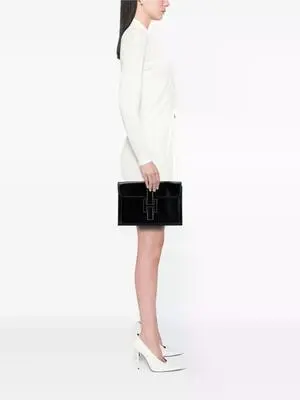 Hermès 1995 Box Calf Jige 29 Clutch - Black