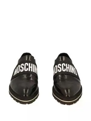 Moschino Logo-strap Loafers
