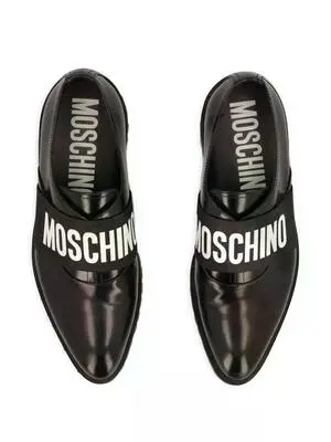 Moschino Logo-strap Loafers
