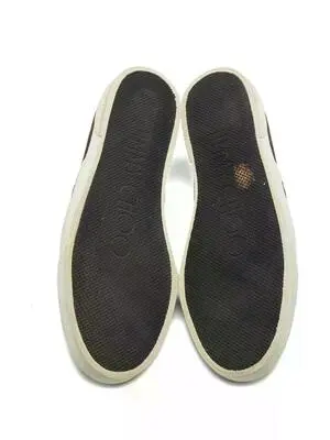 JIMMY CHOO Leather Slip-on Sneakers - Brown