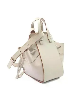 Loewe 2000s Hammock Mini Drawstring Leather Tote Bag - Neutrals