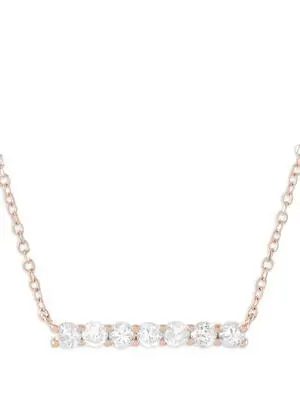 LB EXCLUSIVE 14k Rose Gold Diamond Necklace - Pink