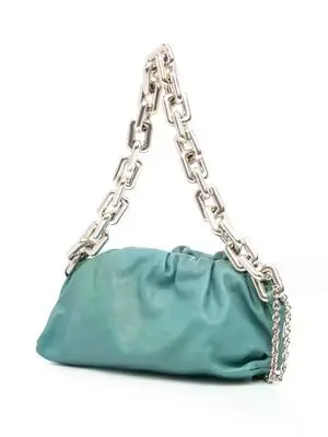 Bottega Veneta Lambskin Chain Pouch Shoulder Bag - Blue