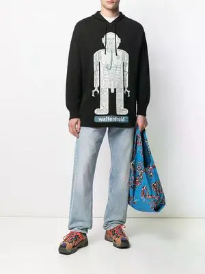 WALTER VAN BEIRENDONCK Walterdroid Knitted Hoodie