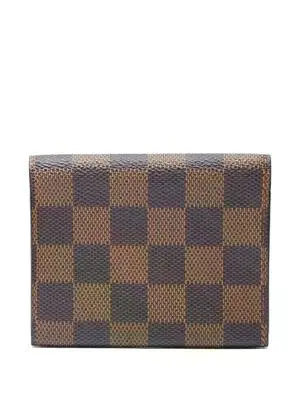 LOUIS VUITTON 2008 Damier Ebène Canvas Wallet - Brown