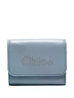 Chloé 2023 Sense Logo Wallet - Blue
