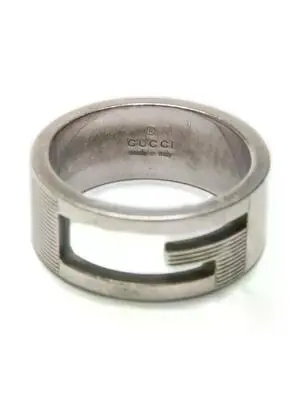 Gucci 2000s Logo Ring - Silver