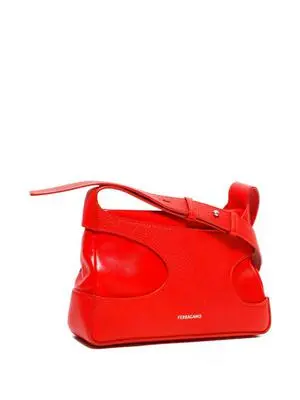 FERRAGAMO Cut-out Shoulder Bag - Red