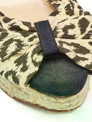 CHARLOTTE OLYMPIA 130mm Leopard-print Wedge Sandals