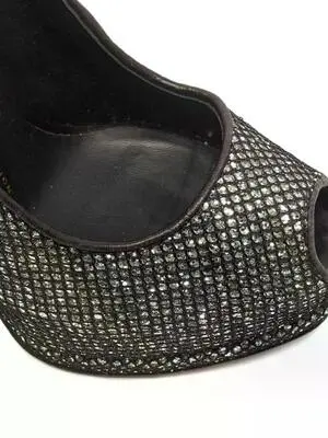 GIUSEPPE ZANOTTI 150mm Glitter Peeptoe Pumps