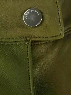 Loro Piana Leather Detachable-sleeves Jacket