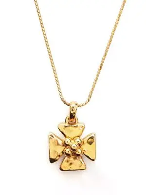 Saint Laurent 2000s Flower Necklace - Gold