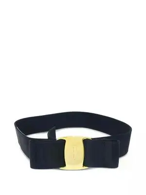 FERRAGAMO 1990-2000s Logo-engraved Belt - Blue