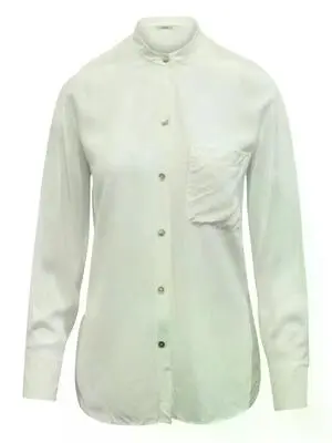 Vince Mandarin-collar Long-sleeve Shirt