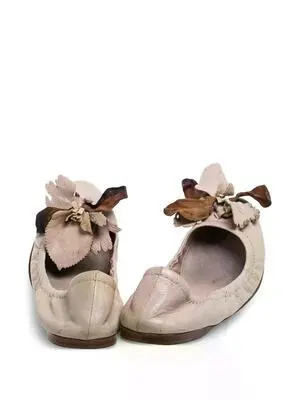 Miu Miu Leather Petal Ballet Flats