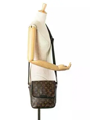 LOUIS VUITTON Monogram Macassar Bass Pm Crossbody Bag - Black