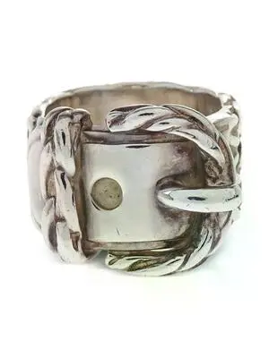 Hermès Pre-owned 1990-2000s Buckle-shaped Ring - Silver