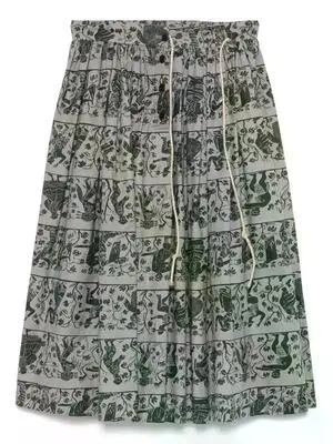 VIVIENNE WESTWOOD Graphic-print Cotton Skirt - Grey