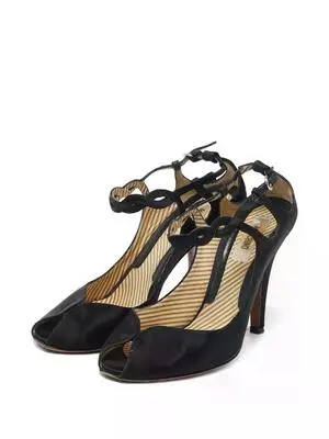 Moschino 100mm Satin Peep-toe Sandals