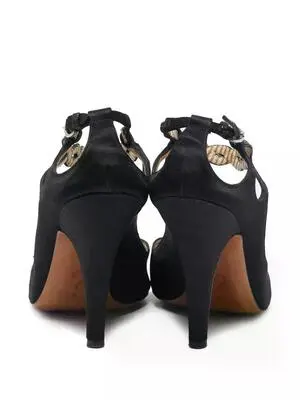 Moschino 100mm Satin Peep-toe Sandals