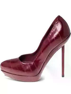 Saint Laurent 105mm Divine Leather Platform Pumps