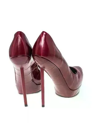 Saint Laurent 105mm Divine Leather Platform Pumps