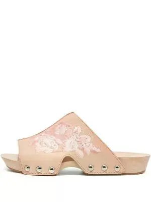 Alexander McQueen Floral-embroidered Sandals
