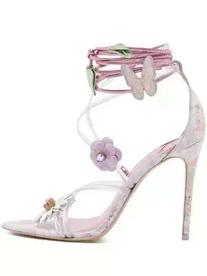 SOPHIA WEBSTER X Loveshackfancy Wildflower Sandals - Pink