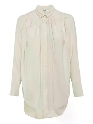 Kenzo Pleated Satin Blouse
