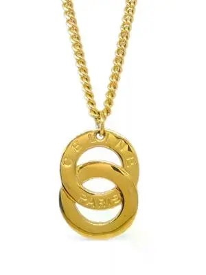 Celine 1990-2000s Pendant Necklace - Gold
