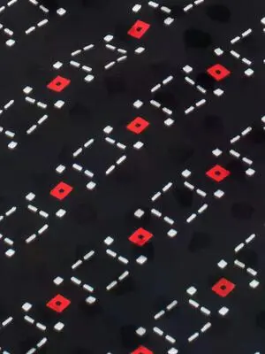 Brioni Geometric-print Silk Tie - Black