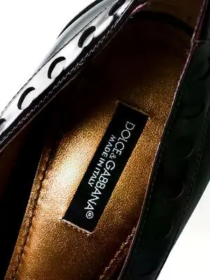Dolce & Gabbana 100mm Patent Leather Bow Peep-toe Pumps